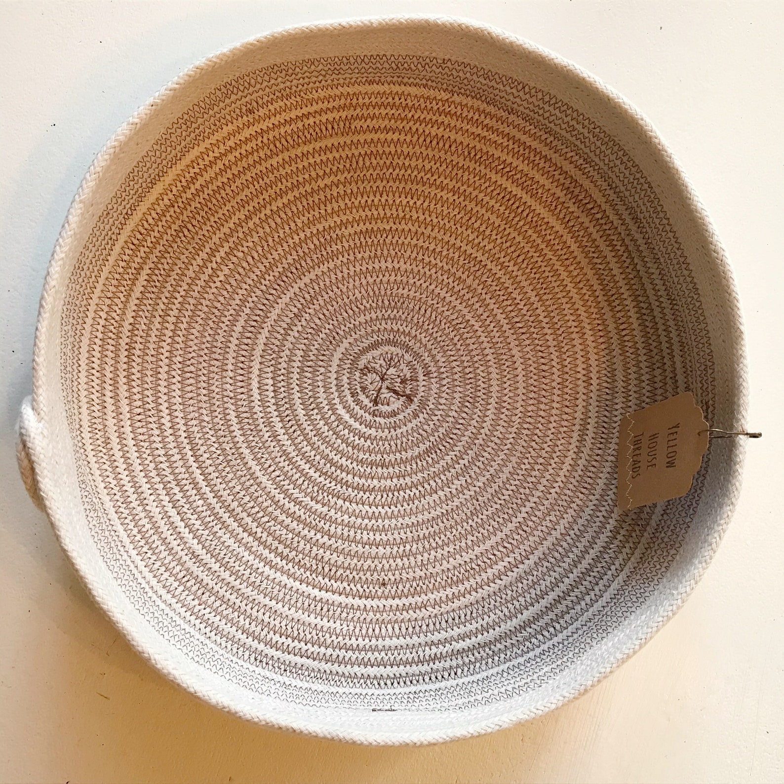 Large Rope Basket - Natural and Dark Brown - Etsy