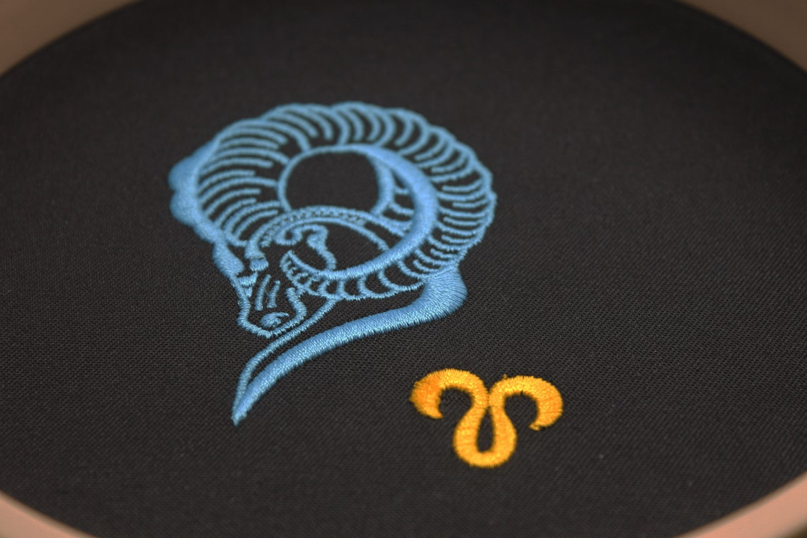 Aries Zodiac Sign Machine Embroidery Design 3 Sizes Pes - Etsy