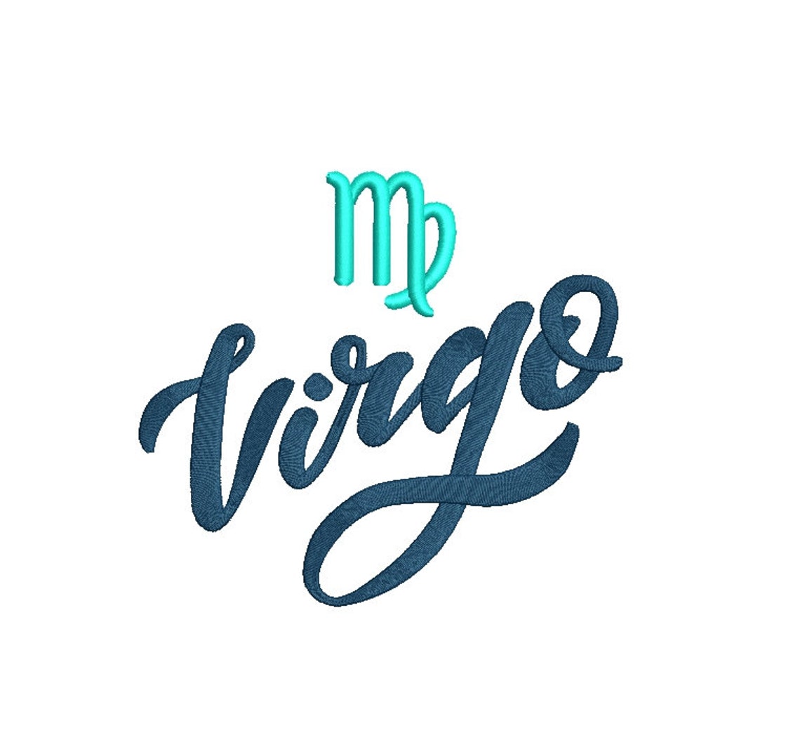 Virgo Zodiac Sign Machine Embroidery Design 3 Sizes Pes - Etsy