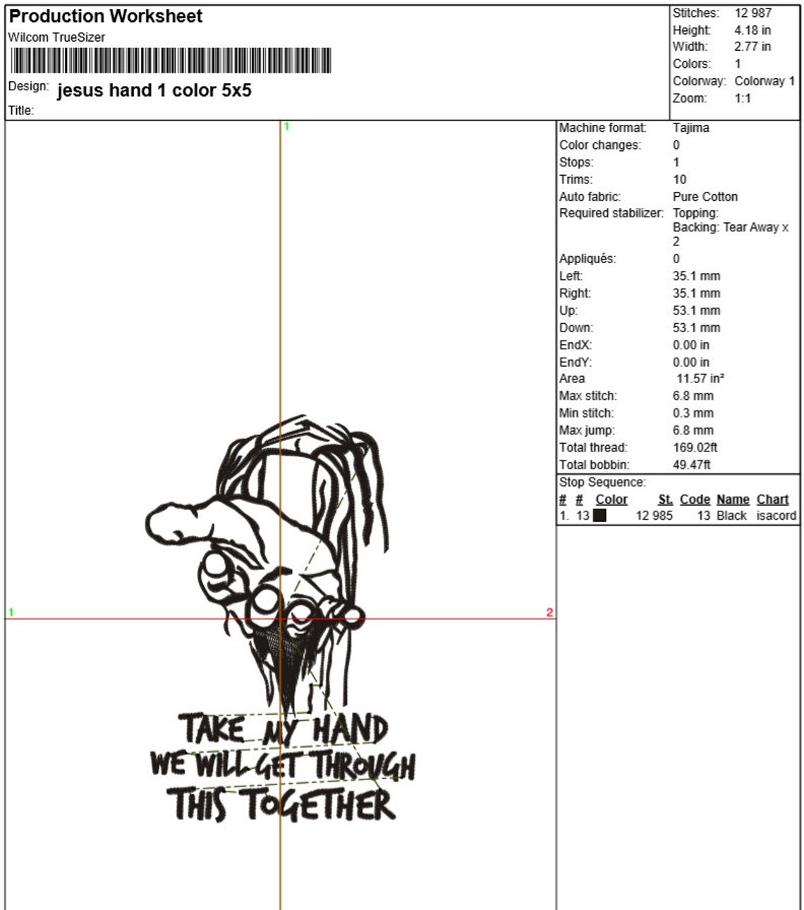 Jesus Christ Hand Machine Embroidery Design Church Design | Etsy