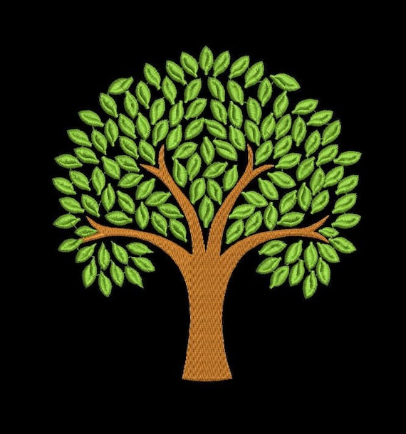 Tree Machine Embroidery Designcoffee Tree Embroidery Pattern - Etsy