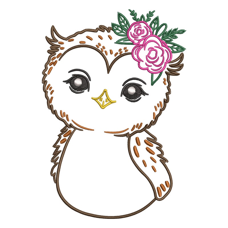 Owl Embroidery Design - Etsy
