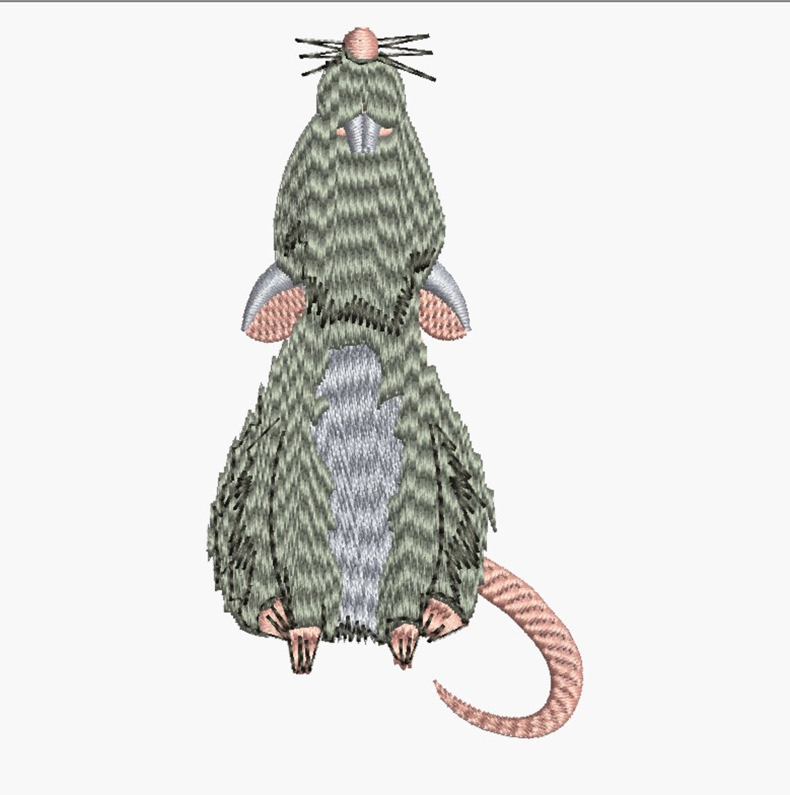 Rat mouse machine embroidery design 2 6 sizes / dst | Etsy