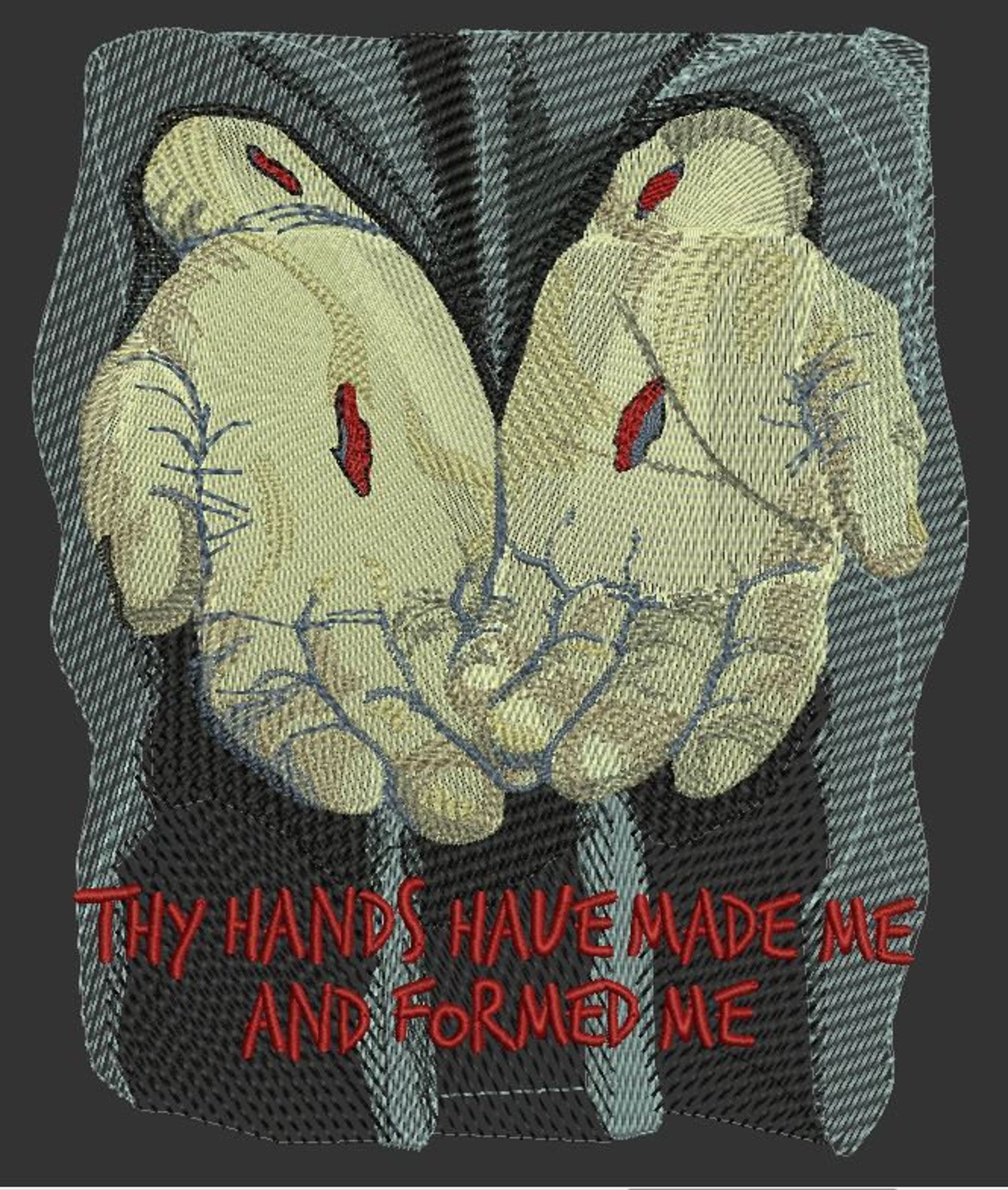 Jesus Stigmata With Bible Verse Machine Embroidery | Etsy