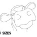 Cow Head Redwork Machine Embroidery Design 5 Sizes, Farm Applique ...