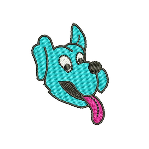Dog Face Machine Embroidery Design 6 Sizes - Etsy