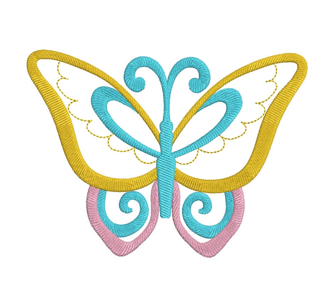 Butterfly Machine Embroidery Design 6 Sizes / Dst, Hus, Pes, Vp3, Jef ...