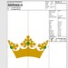 Crown Machine Embroidery Design. Tiara Embroidery Pattern. Pe/pes/hus ...