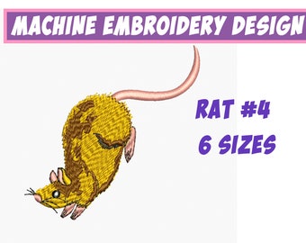 Rat mouse Machine Embroidery Design 5 Sizes / Dst Hus | Etsy