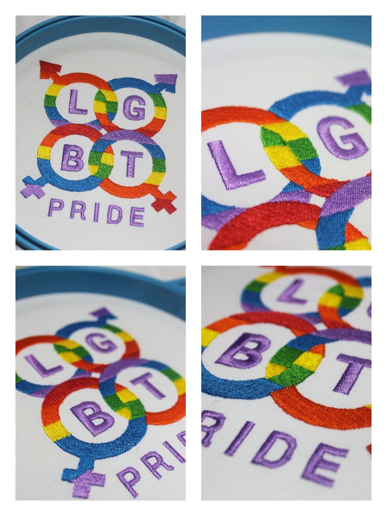 LGBT Sexes Signs Logo. Pride/Love/Rainbow Machine Embroidery | Etsy