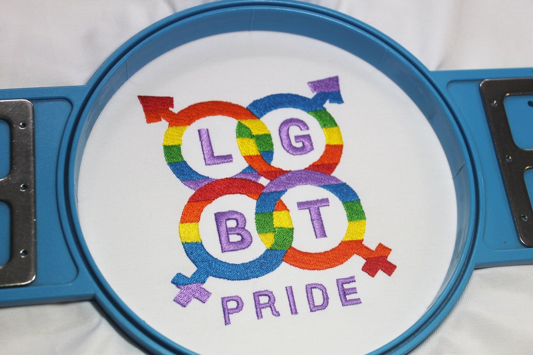 LGBT Sexes Signs Logo. Pride/love/rainbow Machine Embroidery Design ...