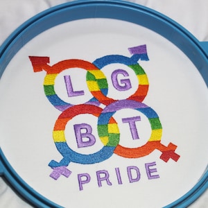 LGBT Sexes Signs Logo. Pride/love/rainbow Machine Embroidery Design ...