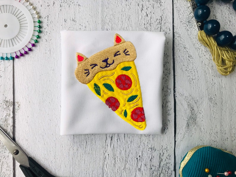 Kawaii Pizza Machine Embroidery Design. Kawaii Cute Japanese - Etsy