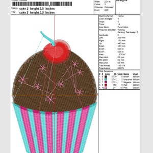 Cake Sweet Muffin Bright Machine Embroidery Design, 6 Sizes, Pes, Hus ...