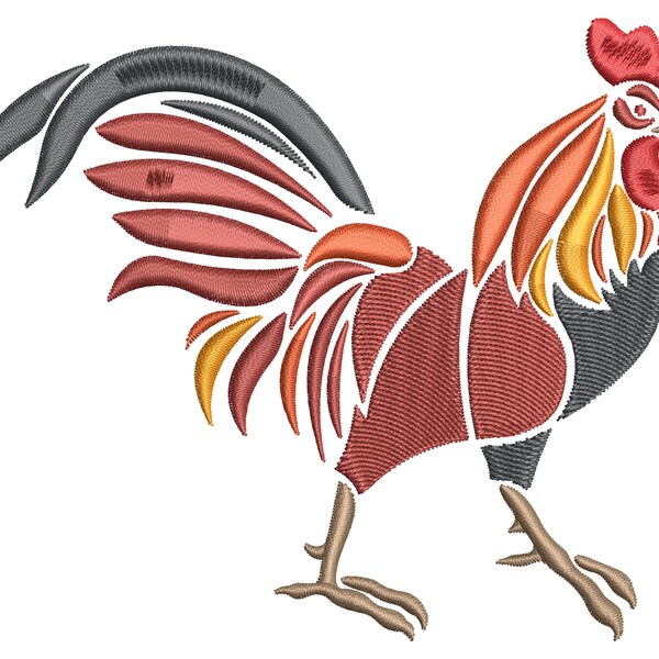 Rooster Embroidery - Etsy