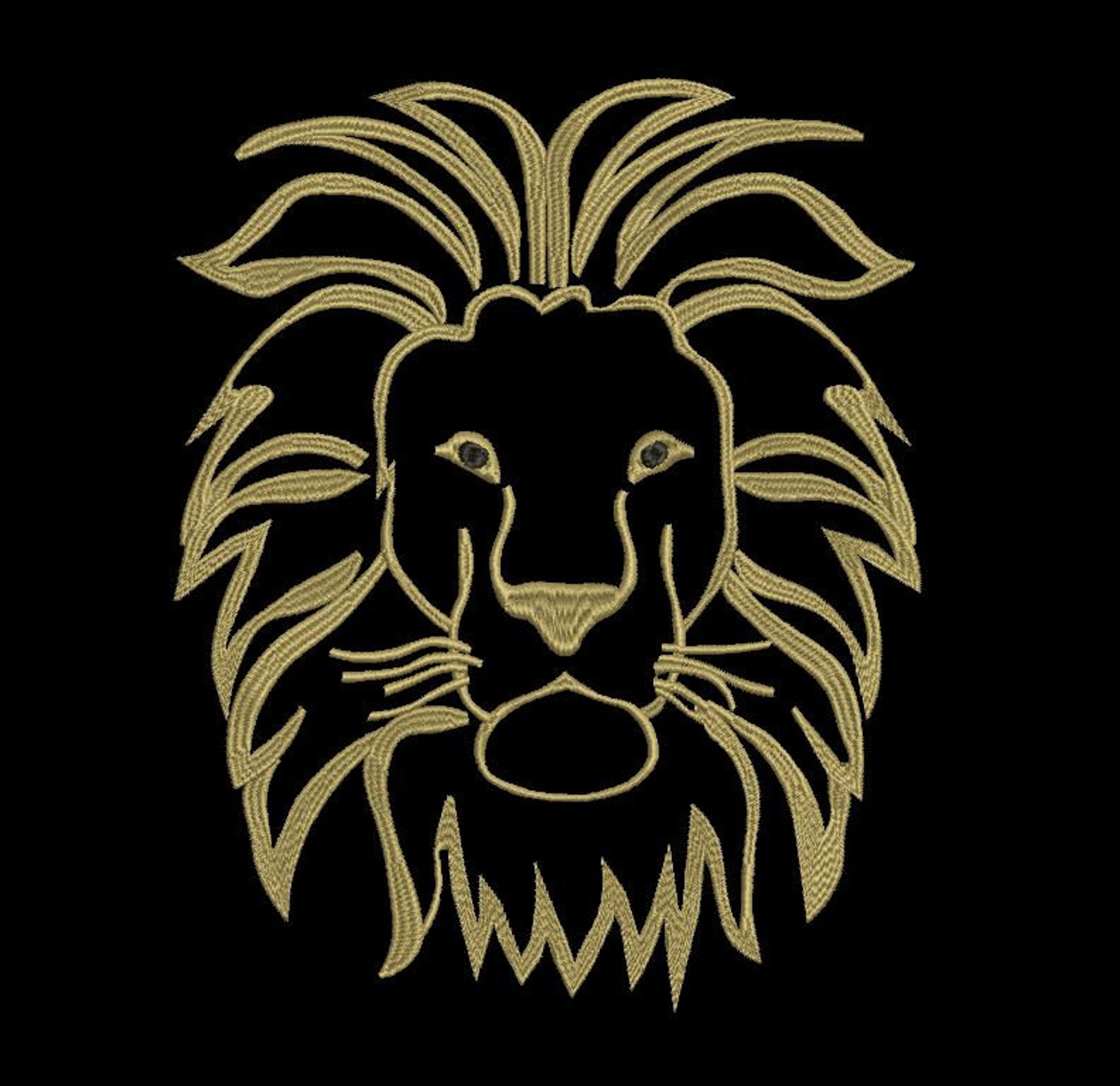 Lion Head face Machine Embroidery Design Lion Cat - Etsy