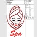 Spa Logo Machine Embroidery Design, Spa Salon Embroidery Applique, Spa ...