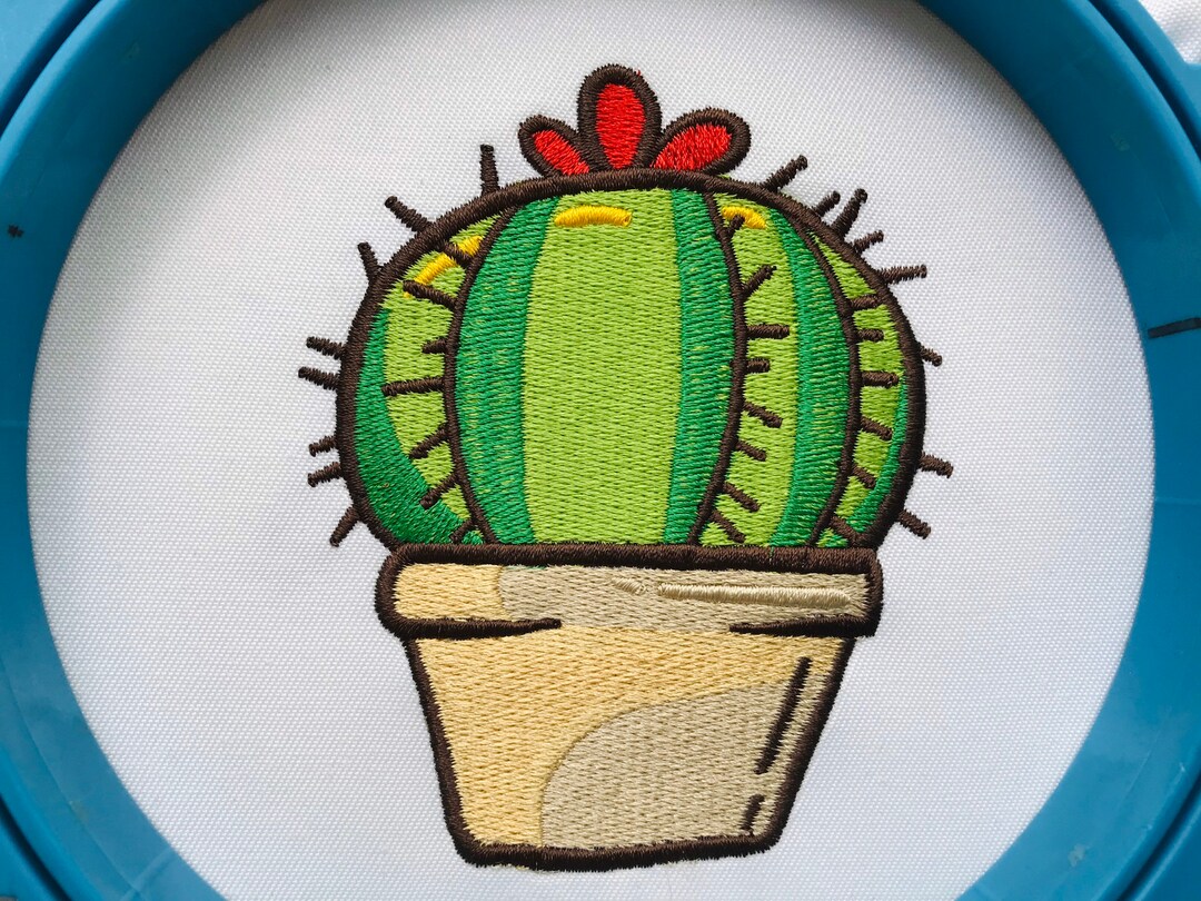 Cactus/succulent Machine Embroidery Design. Pes, Dst, Hus, Jef. 3 Sizes ...
