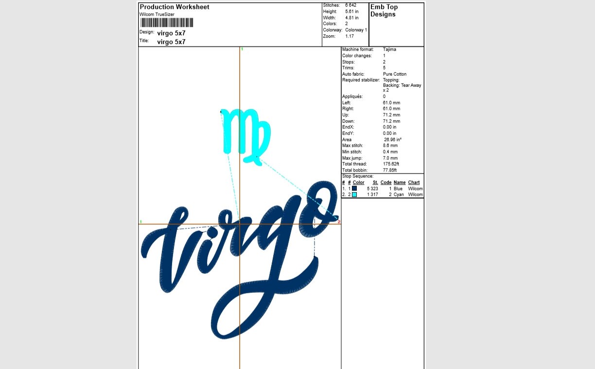 Virgo Zodiac Sign machine embroidery design 3 sizes | Etsy