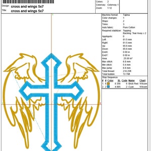 Christian Cross With Wings - Machine Embroidery Design, 3 Sizes - Etsy