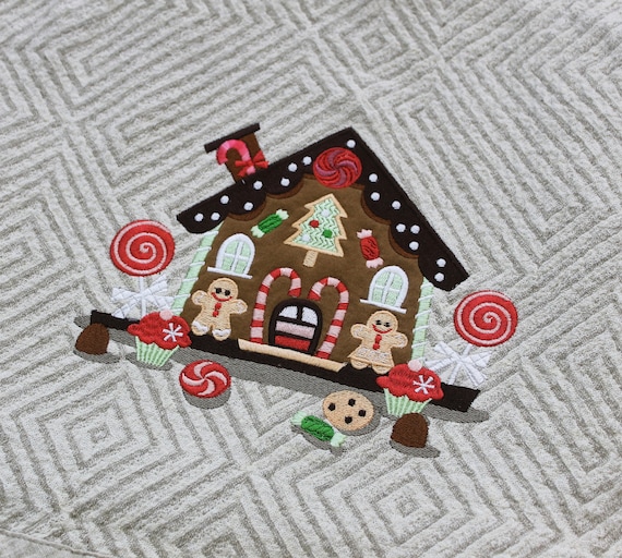 Gingerbread House Machine Embroidery Design Christmas | Etsy