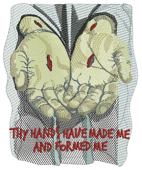 Jesus Stigmata With Bible Verse Machine Embroidery | Etsy