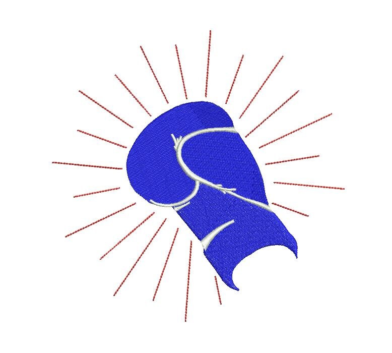 Boxing Glove Machine Embroidery Design Boxing Applique Gym - Etsy