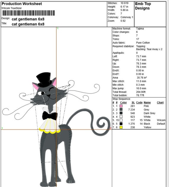 Sewing & Fiber Embroidery machine embroidery design 3 sizes hus dst Cat ...