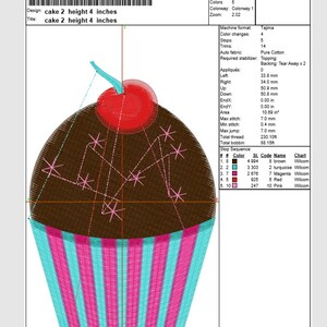 Cake Sweet Muffin Bright Machine Embroidery Design, 6 Sizes, Pes, Hus ...