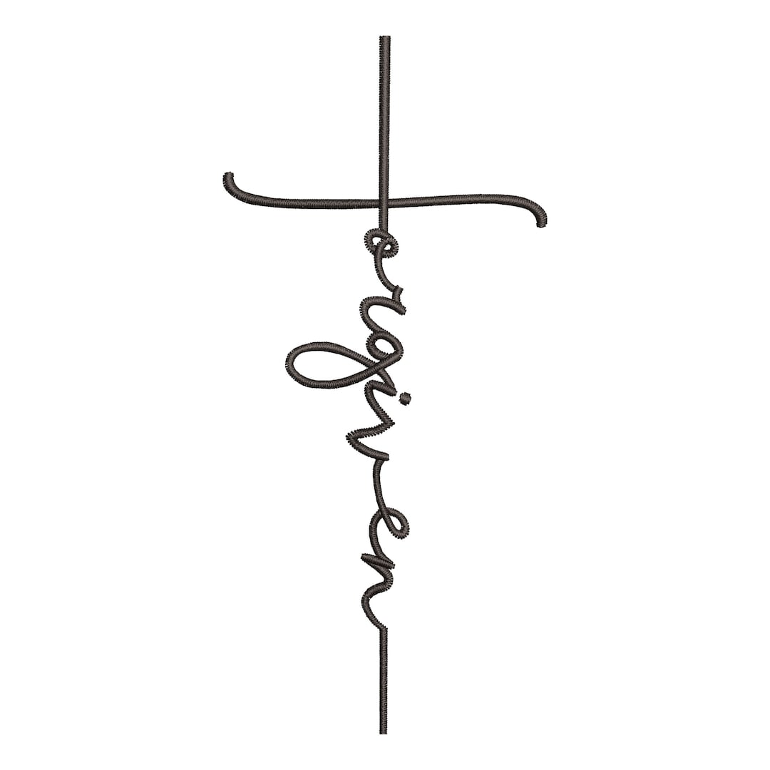 Forgiven Cross 10 Sizes, Machine Embroidery Design. Christian Cross ...