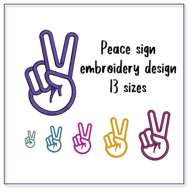 Peace Sign Applique - Etsy