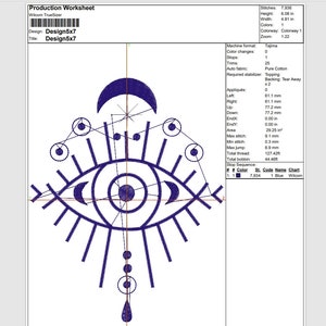 Esoteric Eye Machine Embroidery Design 4 Sizes Spiritual Embroidery Pes ...