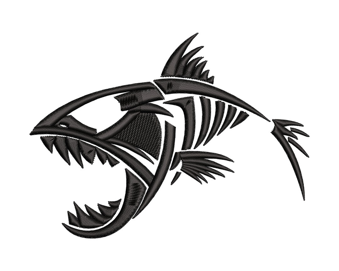 Piranha Machine Embroidery Design 6 Sizes, Easy Embroidery, Piranha ...