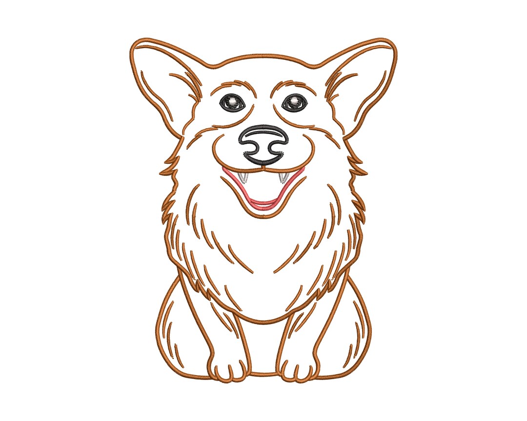 Corgi Machine Embroidery Design 4 Sizes, Dog Pes Embroidery Files ...