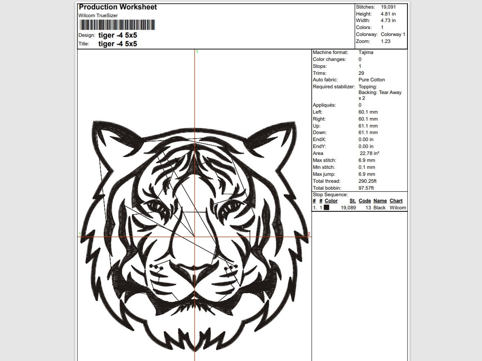 Tiger Face 3 Sizes Machine Embroidery Design. Tiger - Etsy