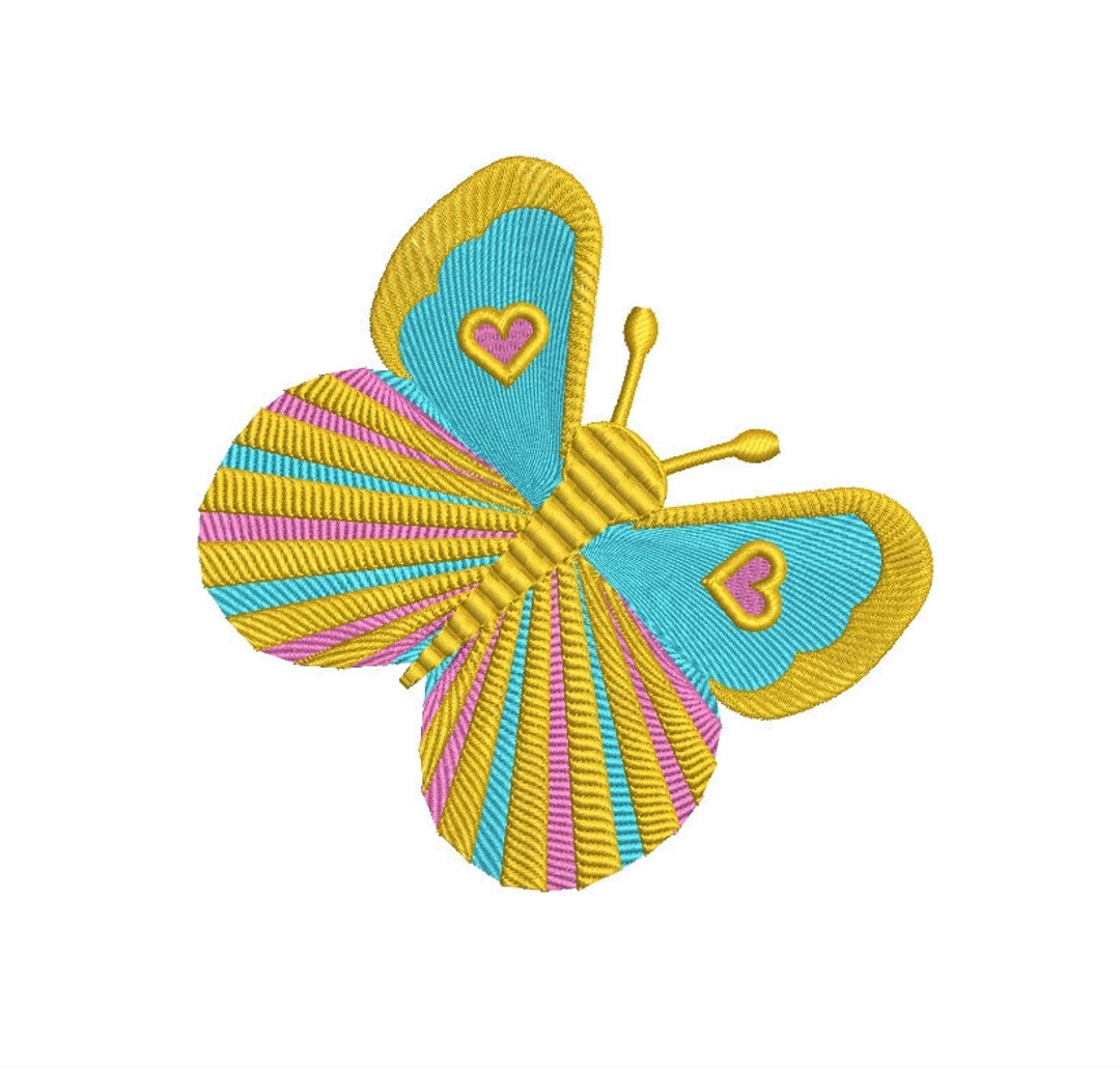 Butterfly Machine Embroidery Design 6 Sizes / Dst, Hus, Pes, Vp3, Jef ...