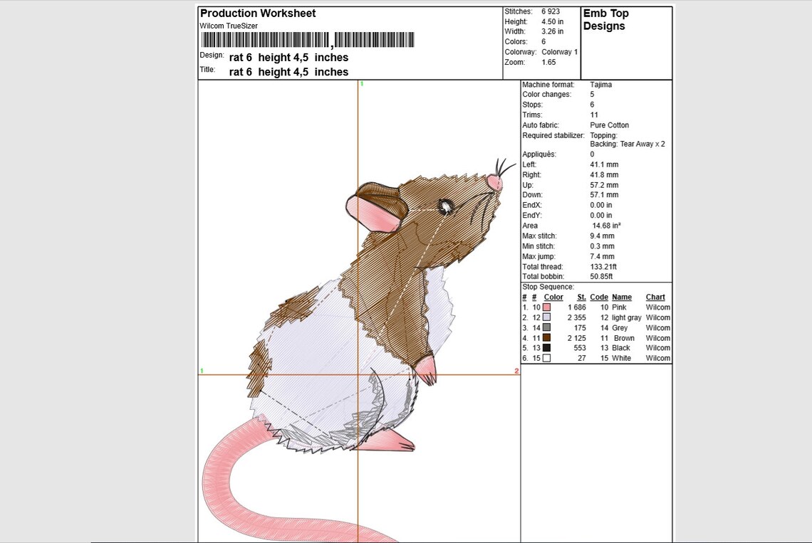 Rat mouse Machine Embroidery Design 6 6 Sizes / Dst - Etsy