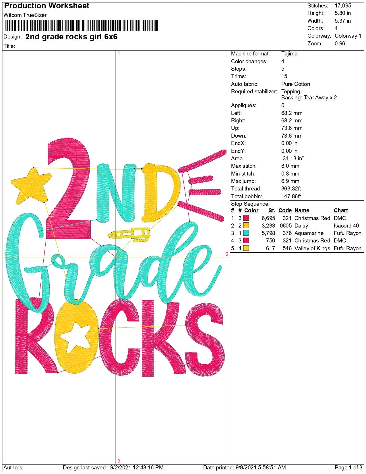 2nd Grade Rocks School embroidery design 6 sizes back to | Etsy
