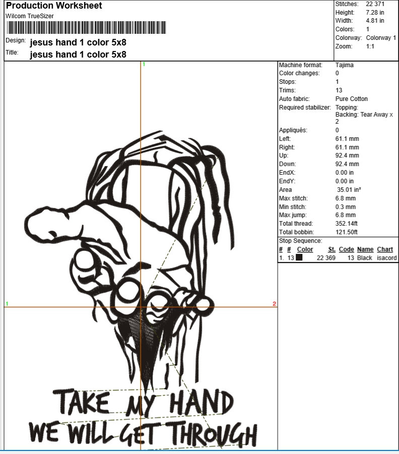 Jesus Christ Hand Machine Embroidery Design Church Design | Etsy