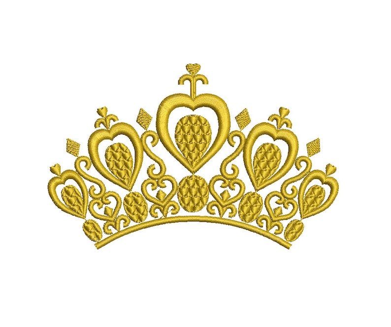 Crown Machine Embroidery Design. Tiara Embroidery Pattern. | Etsy
