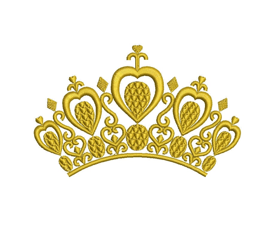 Crown Machine Embroidery Design. Tiara Embroidery Pattern. | Etsy