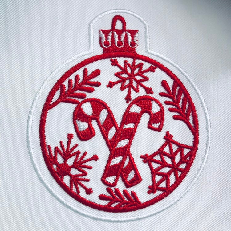 Christmas Candy Canes Ball Embroidery Design Christmas - Etsy