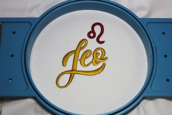 Leo Zodiac Sign Machine Embroidery Design 3 Sizes Pes - Etsy