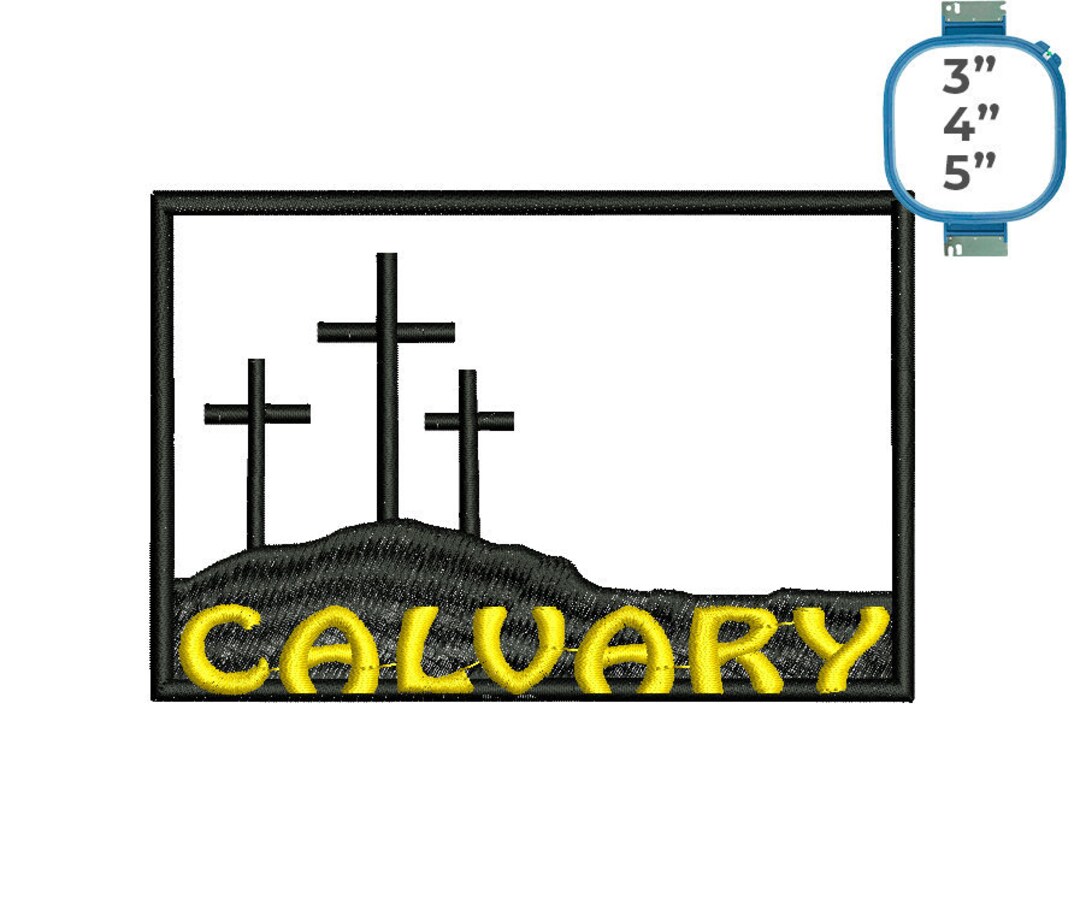 Calvary - Machine Embroidery Design, Religious Embroidery. Church Cross ...