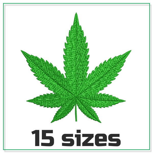 Weed Embroidery File - Etsy