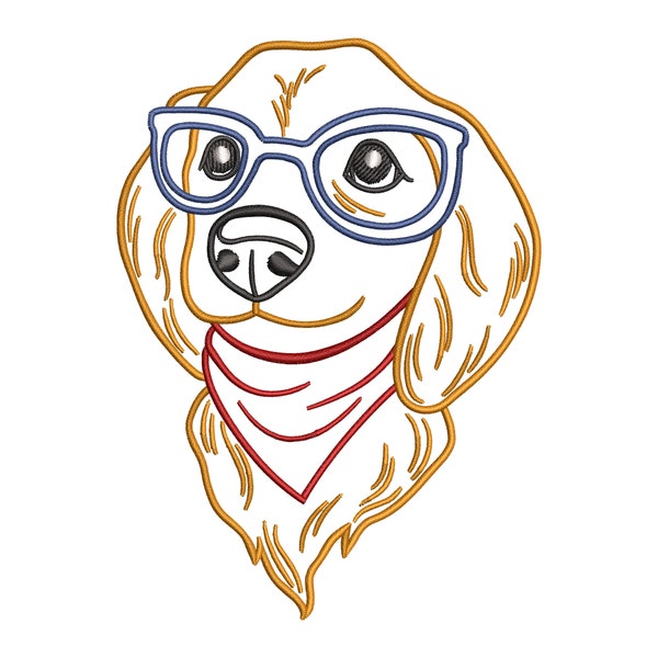 Machine Embroidery Designs Golden Retriever - Etsy