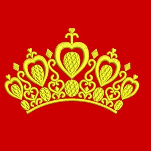 Crown Machine Embroidery Design. Tiara Embroidery Pattern. Pe/pes/hus ...