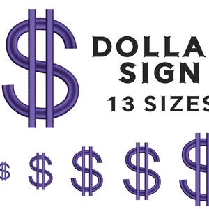 Dollar Sign Machine Embroidery Design, Peso Applique, Money Embroidery ...