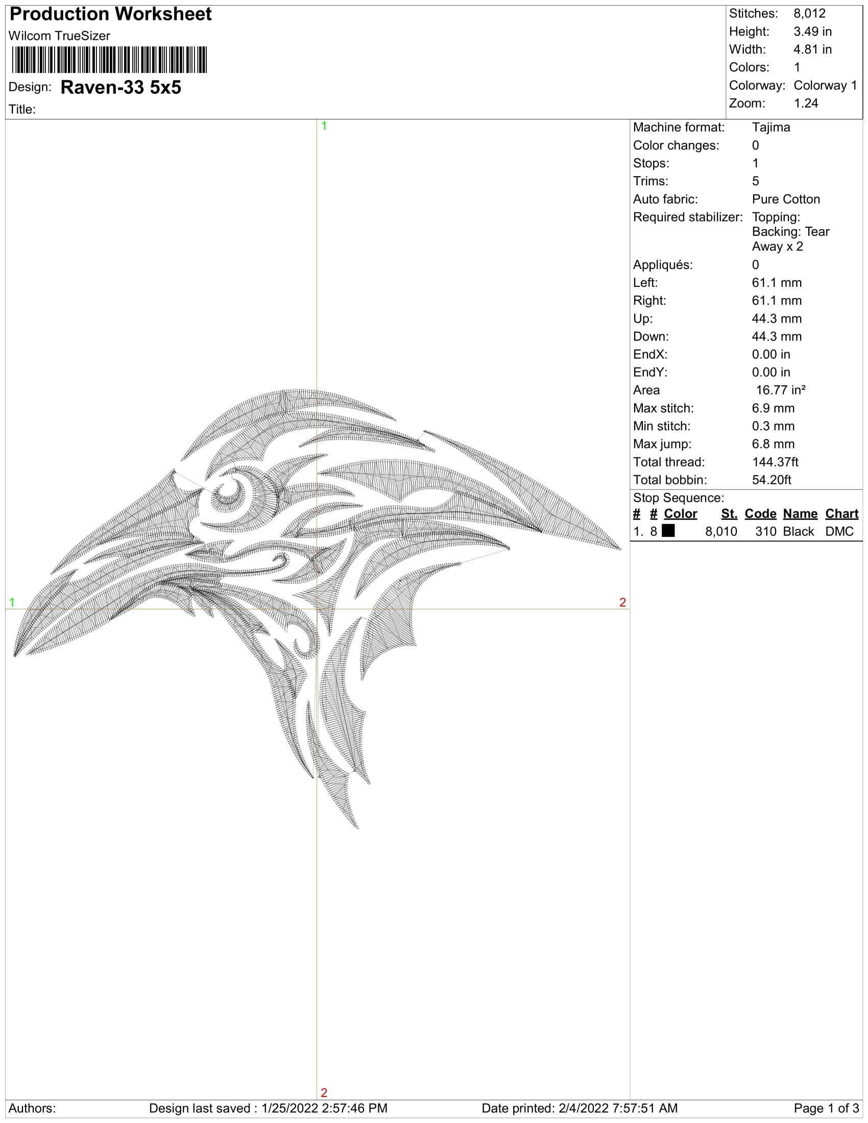 Raven Head Machine Embroidery Design 6 Sizes Easy Embroidery - Etsy