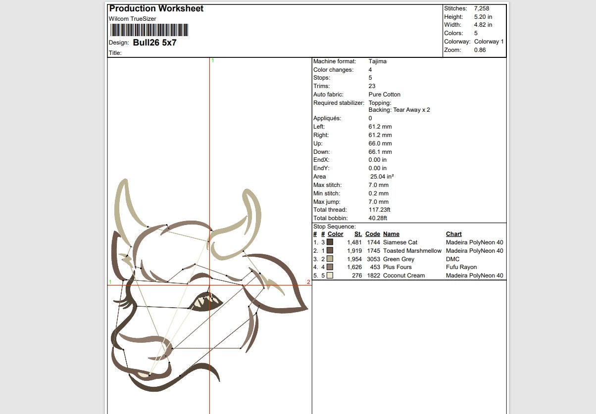 Bull Head Embroidery Design 5 Sizes Farm Animals Applique | Etsy